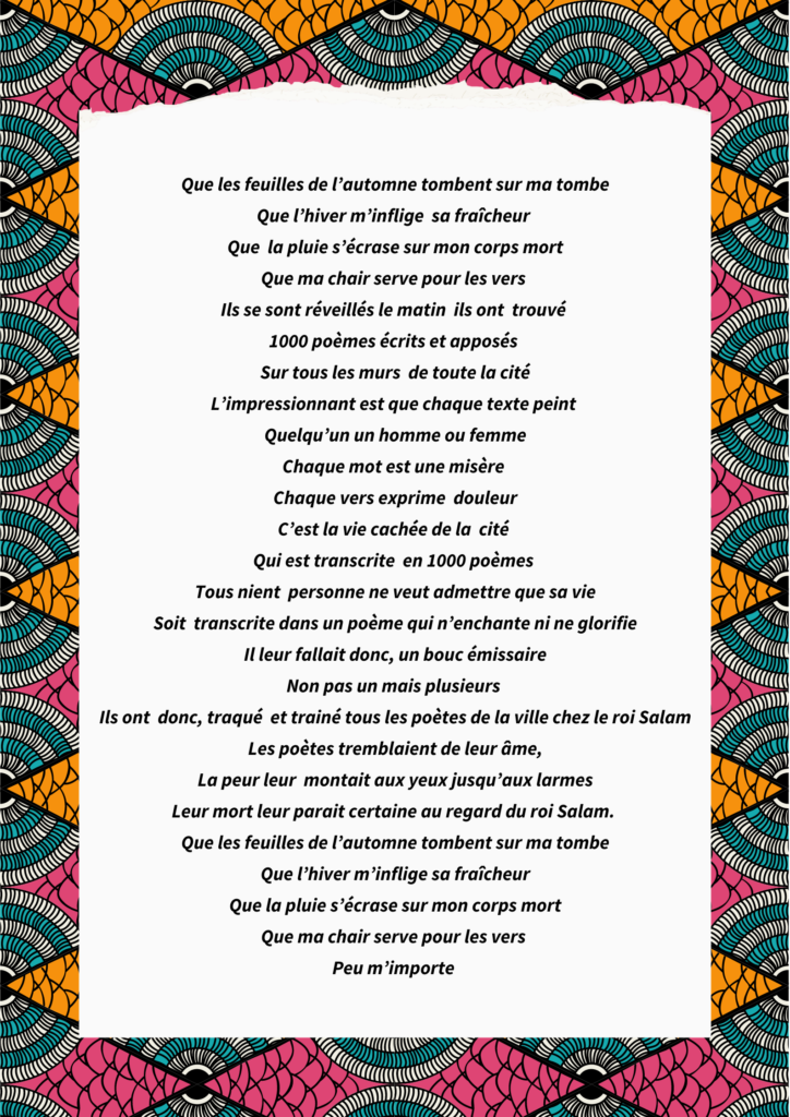 L’Indaba inspirante : Poèmes de la passion